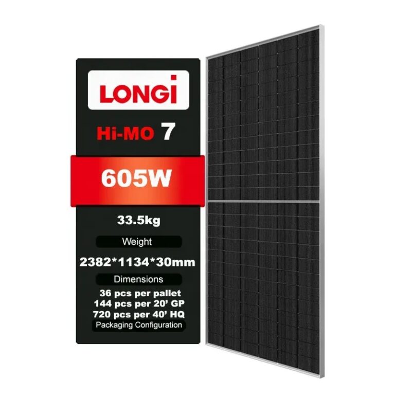Longi HiMo 7 Solar Panels 605W Tier 1 A Grade - Baufar New Energy